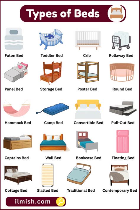 Different Types Of Beds Names In English With Their Pictures Ilmish