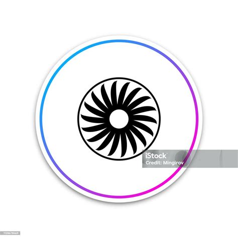 환풍기 기호 아이콘 흰색 배경에 고립입니다 환기 기호입니다 화이트 원 버튼입니다 벡터 일러스트 레이 션 개념에 대한 스톡 벡터 아트 및 기타 이미지 Istock