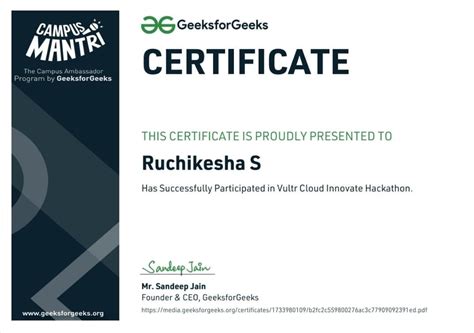 Hackathon Cloudinnovation Continuouslearning Geeksforgeeks