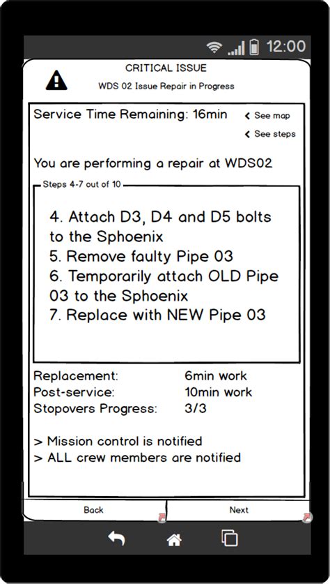 The Repair Workflow Wireframes The Smart Odyssey Project