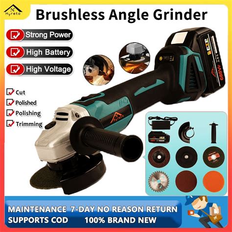 21v Cordless Angle Grinder Brushless Motor Metal Grinder Power Tool Set