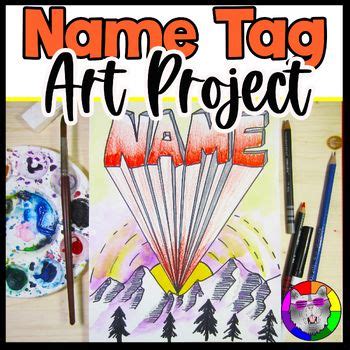 Back To School Art Lesson Name Art Project First Week Art Activity Name