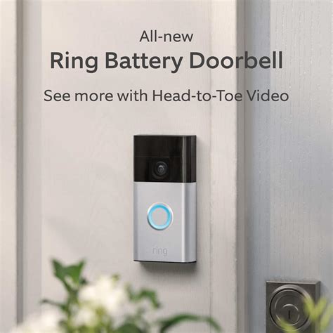 Ring Battery Doorbell Smart Wifi Video Doorbell Battery Powered With