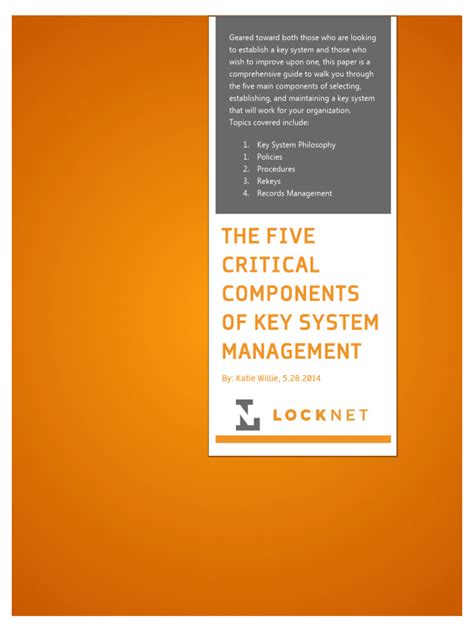 The Five Critical Components Of Key System Management 52814