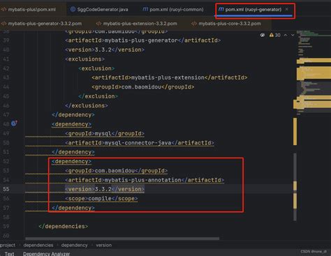 开源 ruo yi 项目引入 mybatis plus 3 5 3 报错classnotfoundexception： 找不到 com