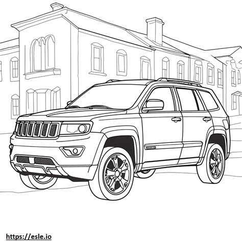 Jeep Compass 4wd 2024 Coloring Page
