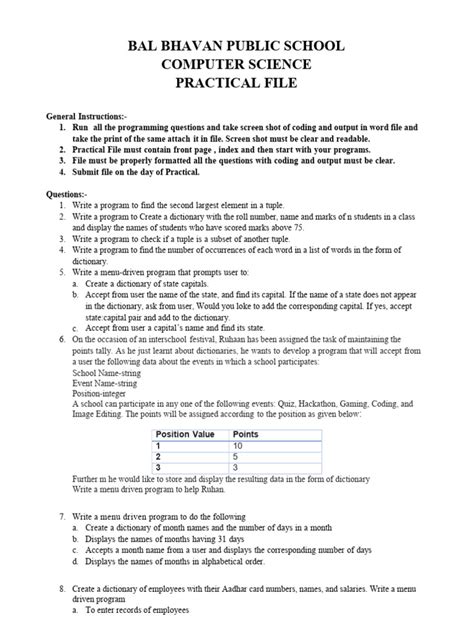 Computer Science Practical File Guide Pdf Computer Programming