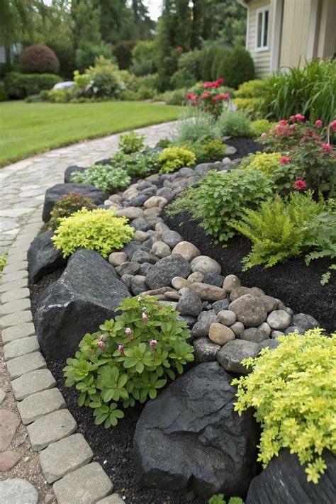 16 Inspiring Black Rock Garden Ideas