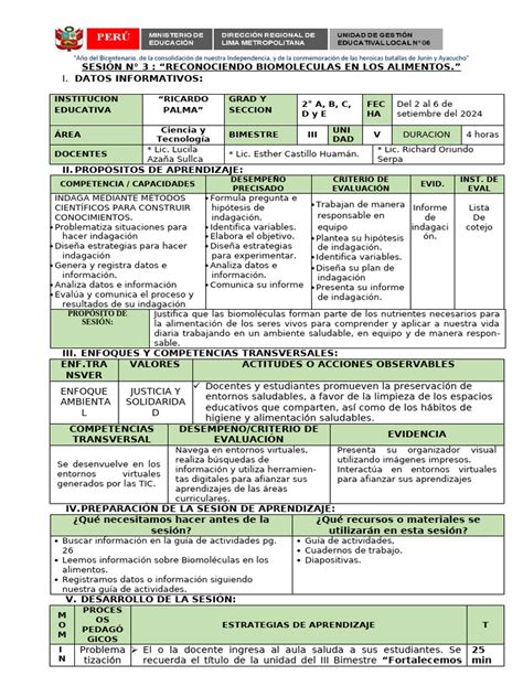 6 Bioelementos En Los Alimentos Pdf