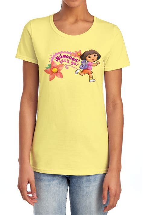 Popfunk Dora The Explorer Vamanos Lets Go Womens T Shirt Banana