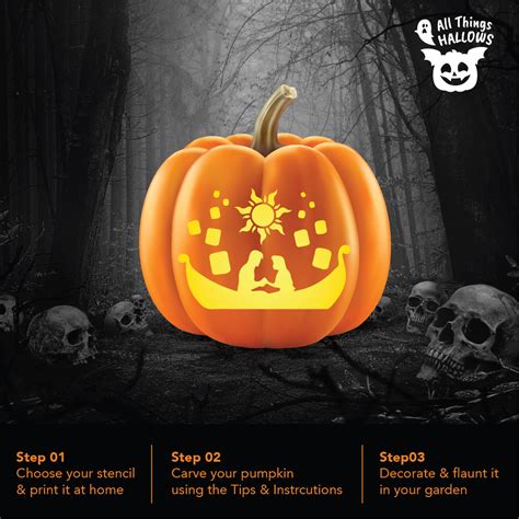 Tangled Boat Pumpkin Stencil Allthingshallows