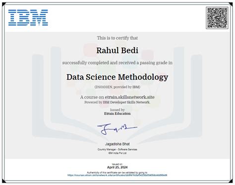 Ibm Data Science Methodology Certification Course Etrainindia