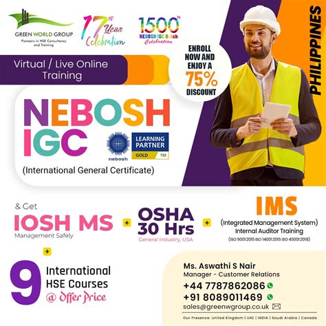 Boost Your Career With A Nebosh Igc Course In Philippines Rnebosh