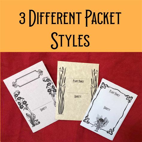 Printable Seed Packet Envelopes