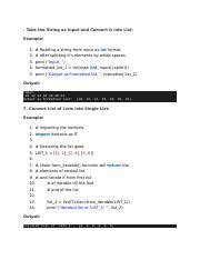 Take The String As Input And Convert It Into List Docx Take The String As Input And Convert