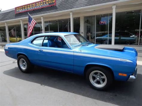 1972 Plymouth Duster B5 Blue 340 Pistol Grip 4 Speed Rotisserie