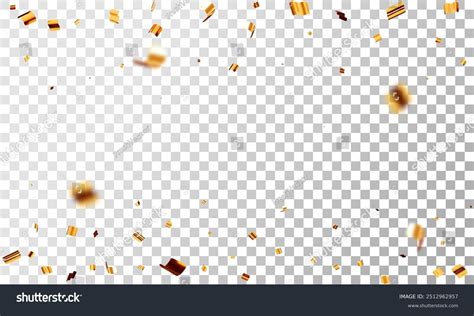 투명 배경에 3d 파티 골드 색종이 스톡 벡터로열티 프리 2512962957 Shutterstock