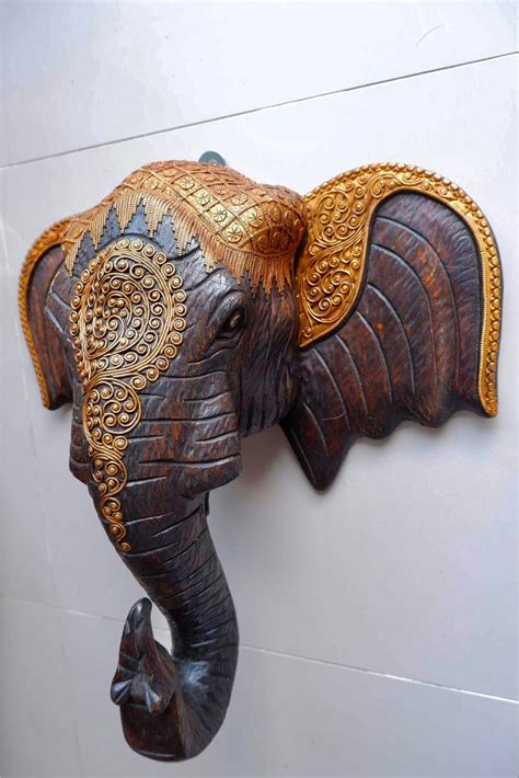 Elephant Head Wall Art Fathers Day T Hanging Statue Faux