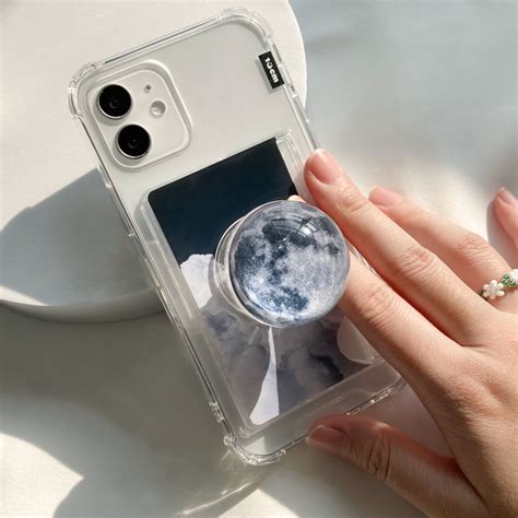물방울톡 보름달 반구 레진 구슬 스마트톡 핸드폰그립 톡홀더 아크릴톡 휴대폰 거치대 핸드그립 남자 여자 친구 생일 기념일 선물 커플 우정템 곰돌이 토끼 하드 아이폰