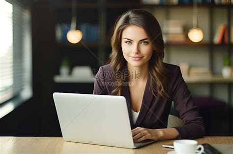 컴퓨터를 사용하는 여성