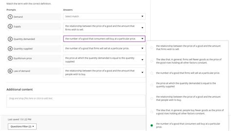 Solved Match The Term With The Correct