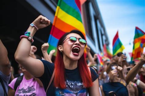 Premium Ai Image An Asian Protest Where Participants Fight For Equal