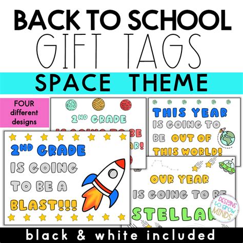Back To School T Tags Space Theme 2nd Grade Is Going To Be A