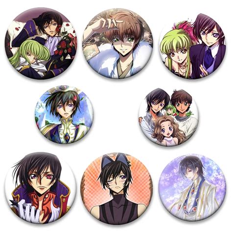 Anime Code Geass Broches Alfileres Redondos Accesorios De Moda Lelouch