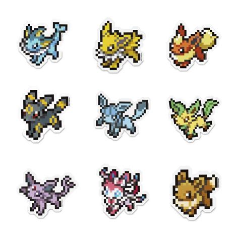 Evee Evolution Pixel Art