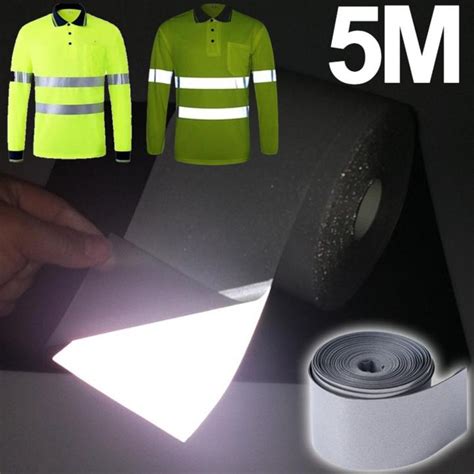5m High Visibility Safety Reflective Heat Transfer Vinyl Film Diy