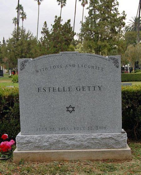 Estelle Getty Sophia Golden Girls Famous Graves Famous