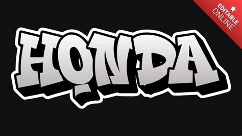 Honda Graffiti Style Text Effect Generator
