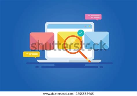 Email Verification System Email Signup Scanning Stock Vector Royalty