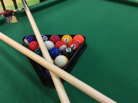 Premium Photo Close Up Of Balls On Cue Table