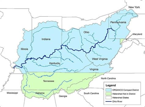Map Of The Ohio River Valley Ohio River Ohio Ohio Map
