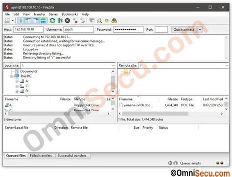 how to login to a ftp server using filezilla ftp client