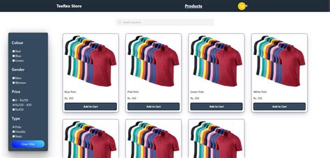 Github Manoranjan Sethiteerex Store A Clothing Store With Filter