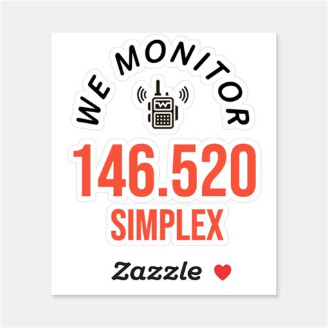 Ham Radio Two Meters Simplex Sticker Zazzle Ham Radio Radio Tool Design