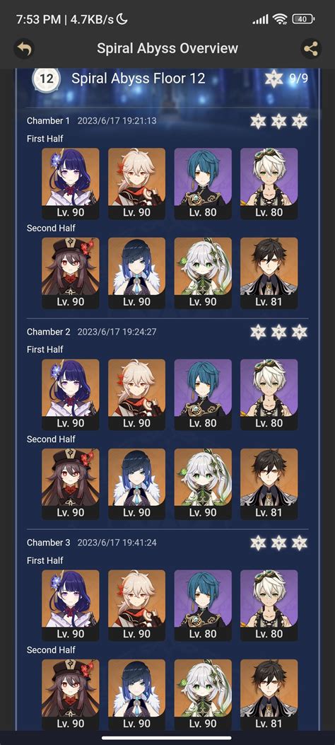 Spiral Abyss Team Comp Genshin Impact Hoyolab
