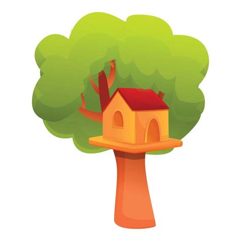Landscape Treehouse Icon Cartoon Style 14293665 Vector Art At Vecteezy
