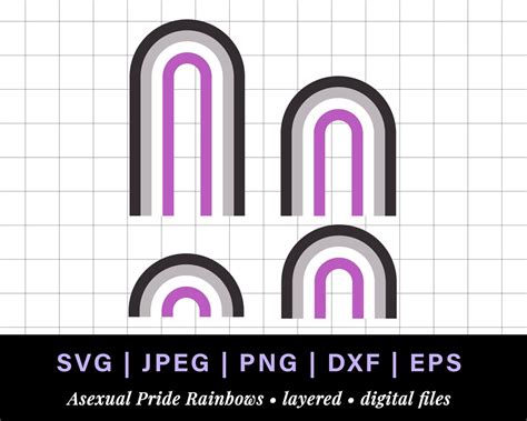Asexual Pride Rainbow Lgbt Png Long Tall Pride Rainbow Svg For Asexual