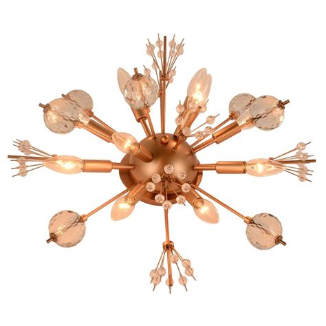 Sputnik 10 Light 20 In Matte Gold Finish Crystal Sputnik Wall Sconce