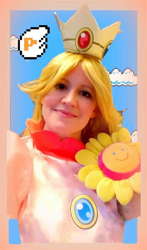 Princess Peach Super Mario Brothers Themed Fancy Dress Costume Makeup