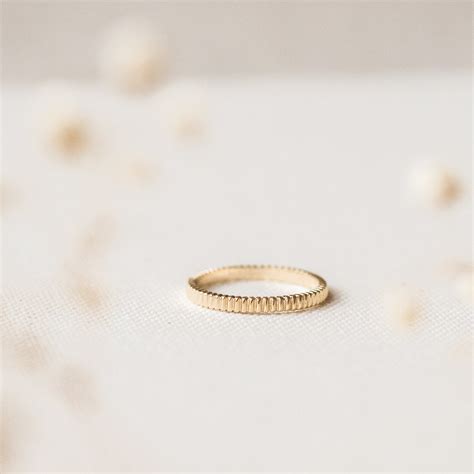 Ribbed Stacking Ring Simple And Dainty