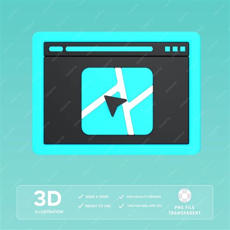 Premium Psd Psd Web Navigation 3d Illustration