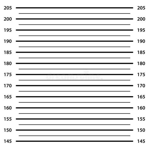 Police Mugshot Background Person S Height Measuring Scale Stock Vector