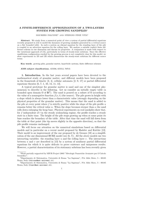 pdf a finite difference approximation of a two layer system for