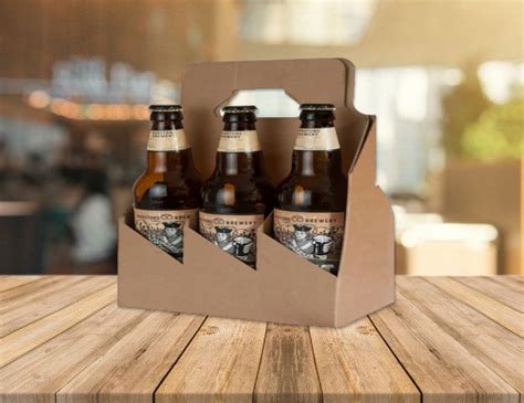 Six Pack Bottle Carrier Eco Custom Packaging Free Shipping Bulk