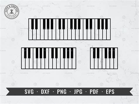 Piano Svg Piano Keys Svg Piano Keyboard Svg Music Svg Dxf Png 