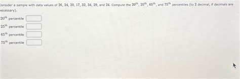 Solved Consider A Sample With Data Values Of
